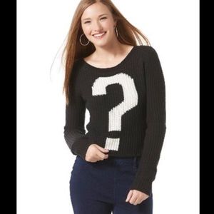 Sweaters | Super Cute Question Mark Cropped Sweater | Poshmark
