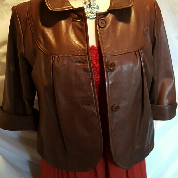 Report | Jackets & Coats | Vintage Brown Leather Jacket | Poshmark