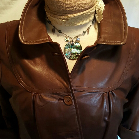 Report | Jackets & Coats | Vintage Brown Leather Jacket | Poshmark