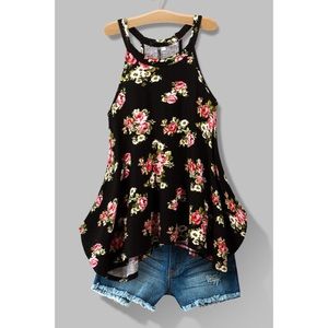 Tops | Romantic High Neck Floral Top | Poshmark