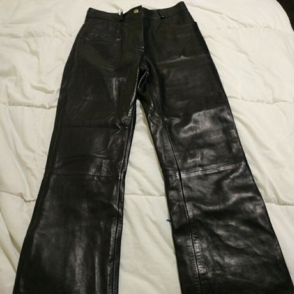 Celine | Pants & Jumpsuits | Celine Lambskin Leather Pants Full Grain ...