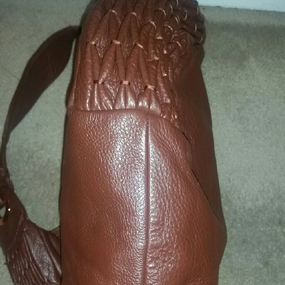 Goldenbleu Real Leather Cognac Color Handbag - Gem