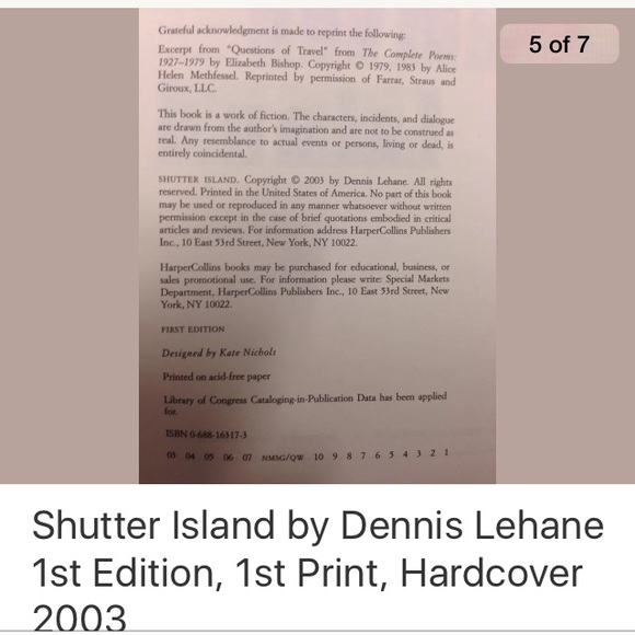 Other | Hardcover Shutter Island Novel | Poshmark
