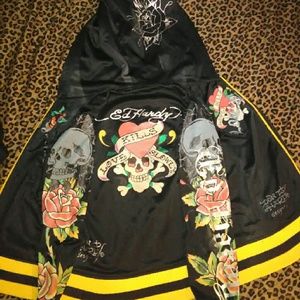 Ed Hardy | Jackets & Coats | Hooded Sweater Jacket | Poshmark