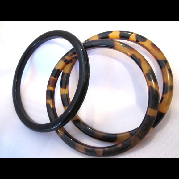 Jewelry | Vintage Bakelite Tortoise Shell Bracelet Bangles | Poshmark