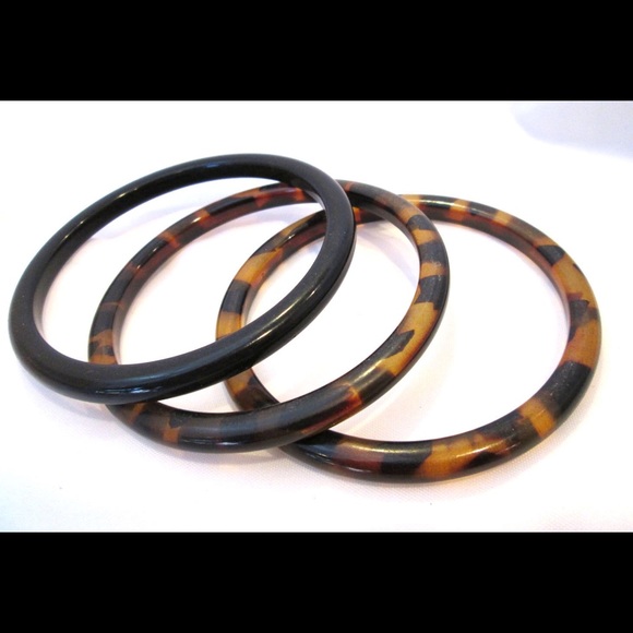 Jewelry | Vintage Bakelite Tortoise Shell Bracelet Bangles | Poshmark