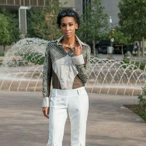 Marcella Collection | Tops | Mixed Print Chiffon Blouse | Poshmark