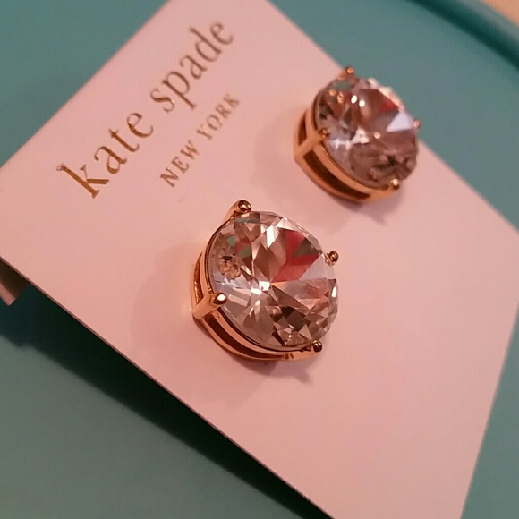 kate spade | Jewelry | Kate Spade Gold And Clear Crystal Earrings ...