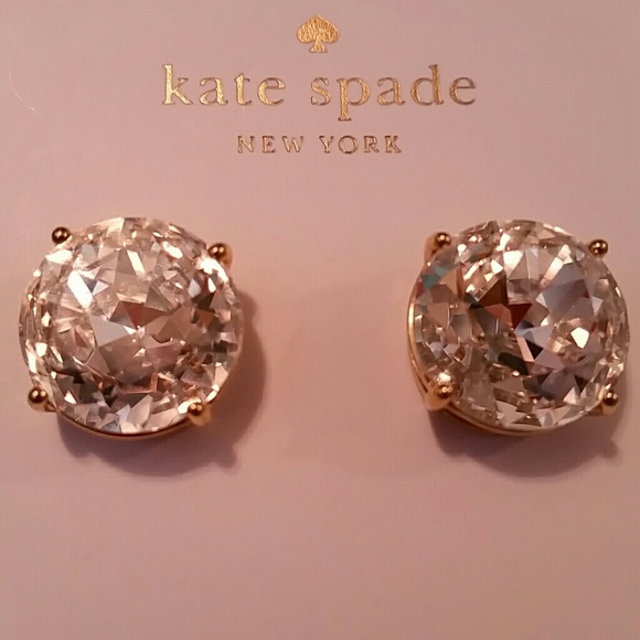 kate spade | Jewelry | Kate Spade Gold And Clear Crystal Earrings ...