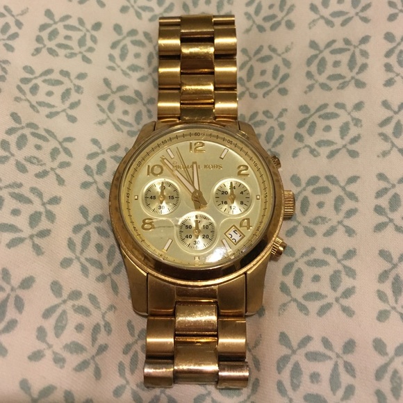 MICHAEL Michael Kors | Jewelry | Michael Kors Runway Mk555 Gold ...