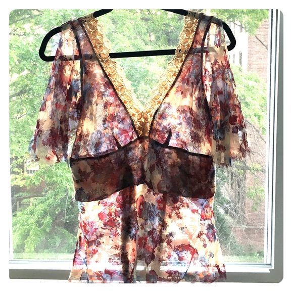 Joie | Tops | Sheer Silk Boho Top | Poshmark