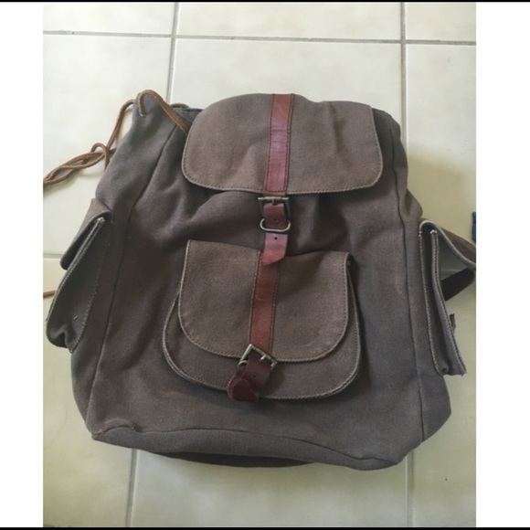 Vintage | Bags | Vintage Drawstring Canvas Backpack | Poshmark