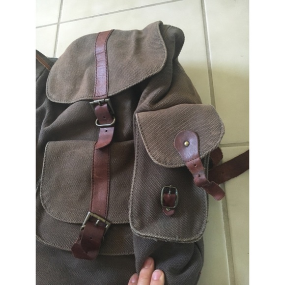 Vintage | Bags | Vintage Drawstring Canvas Backpack | Poshmark