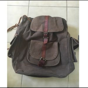 Vintage | Bags | Vintage Drawstring Canvas Backpack | Poshmark