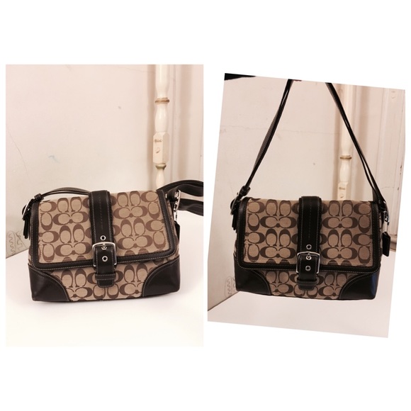 Coach | Bags | Authentic Coach Hampton Signature Flap Bag | Poshmark