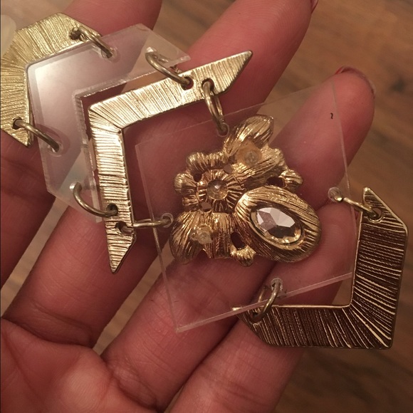 Jewelry | Plexiglass Jewel Stone Chandelier Earring | Poshmark
