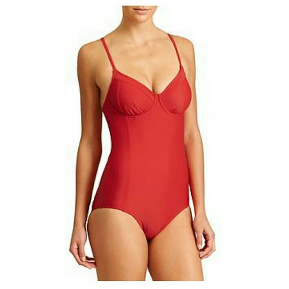 Athleta Swim New Athleta Swimsuit Red 4 Ddd Pc Bra Wire Poshmark