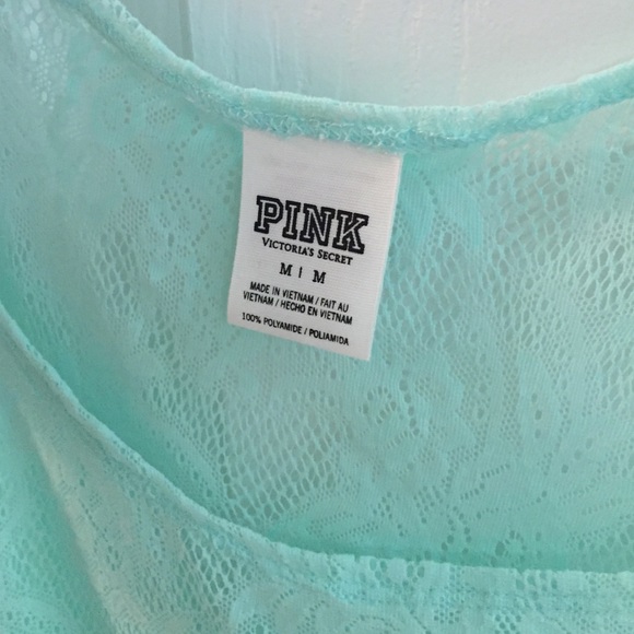 PINK Victoria's Secret | Tops | See Through Teal Crop Top | Poshmark