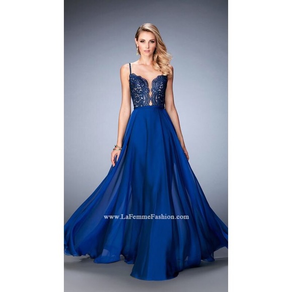 La Femme | Dresses | La Femme Style 22845 Prom Dress In Cranberry ...