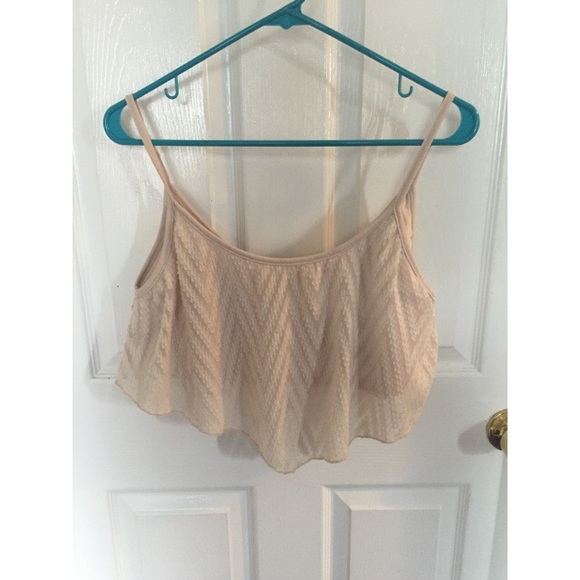 Charlotte Russe | Tops | Tan Flowy Spaghetti Strap Crop Top | Poshmark