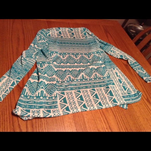 Sweaters | Blue Aztec Cardigan | Poshmark