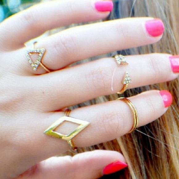 LuxuryFAB | Jewelry | Dainty 5pcs Midi Rings Set | Poshmark