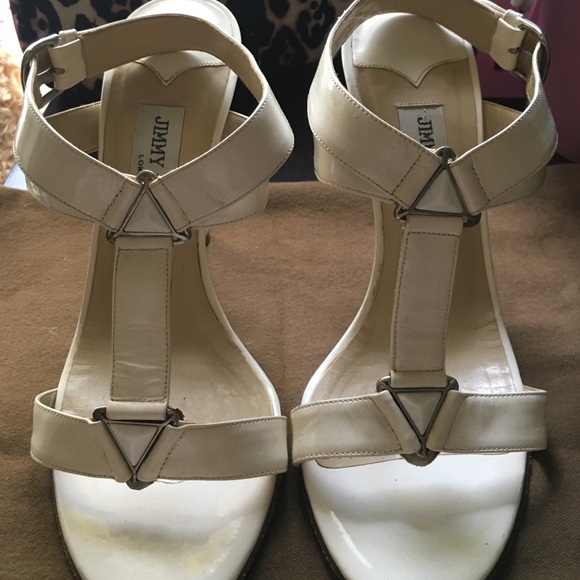 Jimmy Choo | Shoes | Jimmy Choo Cream Color High Hill Sandles | Poshmark