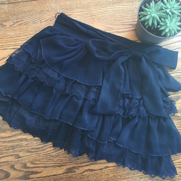 Rue21 | Skirts | Navy Skirt With Ruffles | Poshmark
