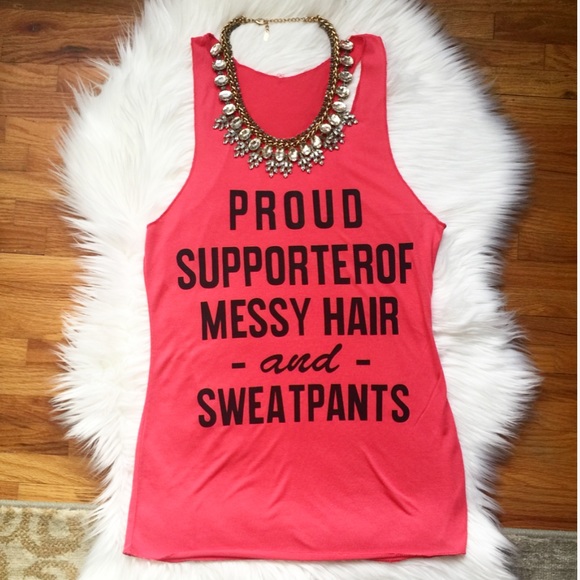 Tops | New Proud Supporter Of Messy Hair Tank Top | Poshmark