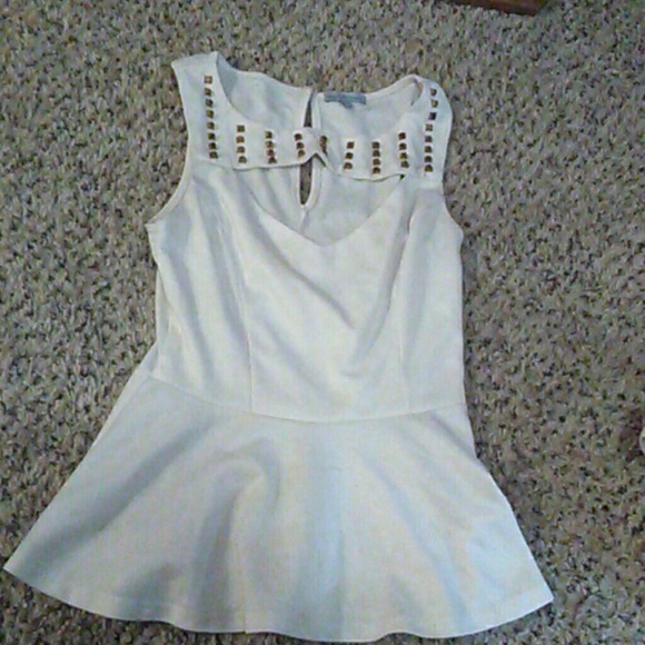 Charlotte Russe | Tops | Almost Rude Cleavage Shirt With Peplum | Poshmark