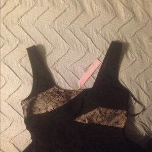 Minuet Petite | Dresses | Nwt Modcloth Minuet Black Lace Mesh Mini ...