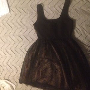 Minuet Petite | Dresses | Nwt Modcloth Minuet Black Lace Mesh Mini ...