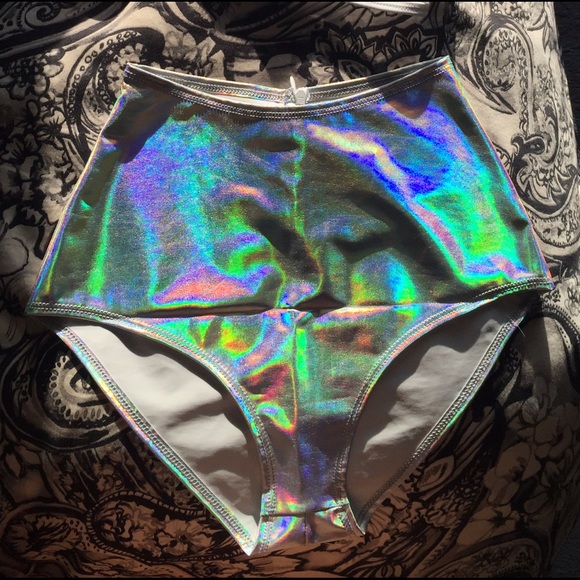 Shorts | New High Waisted Holographic Rave Booty Shorts | Poshmark