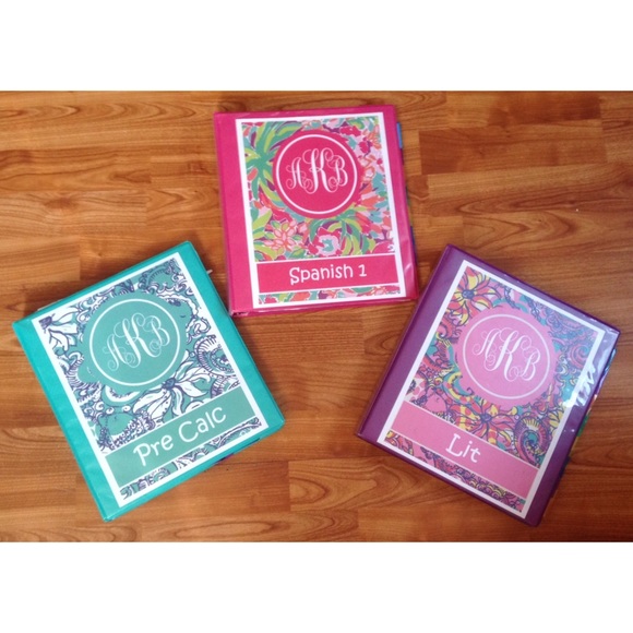 Accessories | Personalized Lilly Pulitzer Monogram Binder Covers | Poshmark