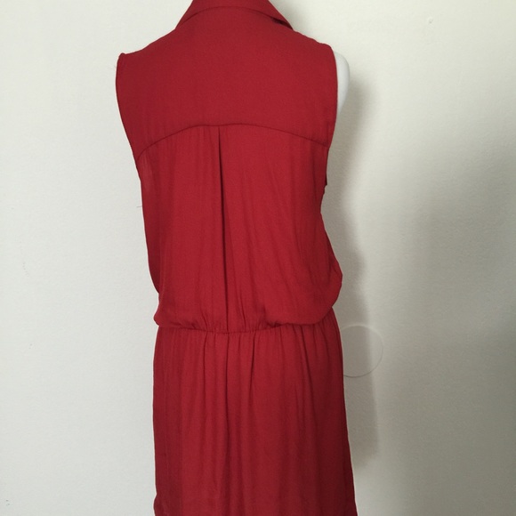 Zara | Dresses | Zara Basic Red Crossover Dress | Poshmark