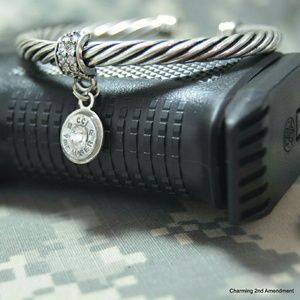 charming2ndamendment | Jewelry | 9mm Silver Bullet Casing Cuff Bracelet ...