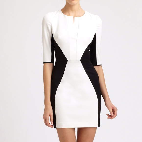 Black Halo | Dresses | Black Halo Colorblock Dress | Poshmark