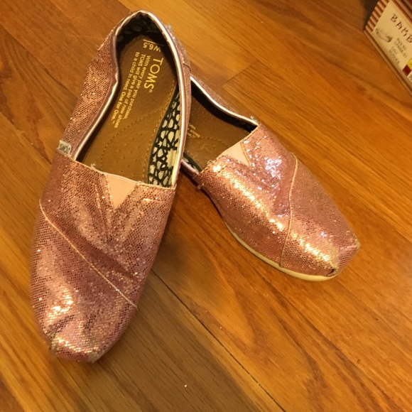 Toms | Shoes | Toms Classic Pink Sparkle Shoe | Poshmark