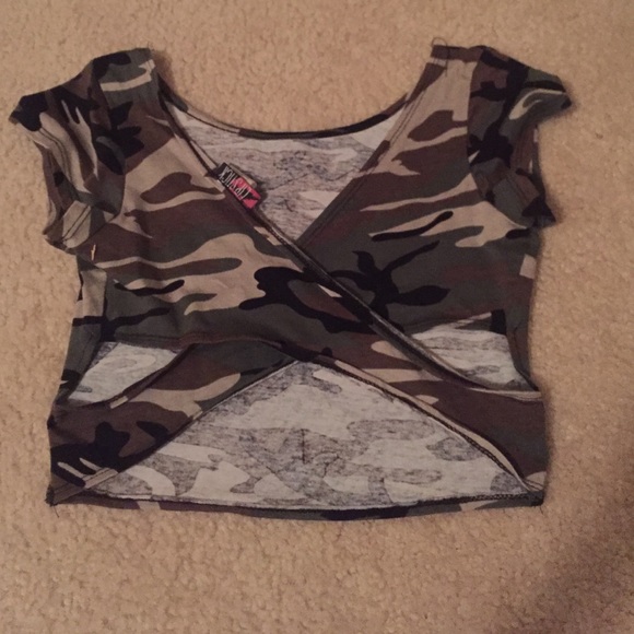 Body Central | Tops | Army Print Crop Top | Poshmark