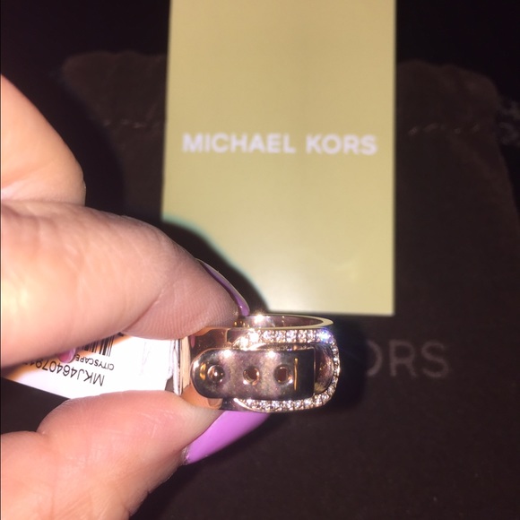 Michael Kors | Jewelry | Michael Kors Crystal Buckle Ring | Poshmark