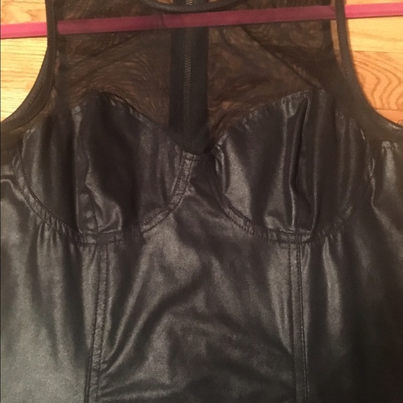 Dresses | Nwt Hot Hm Leather Looking Mini Mesh Dress | Poshmark