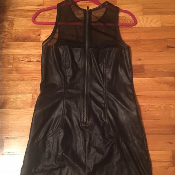 Dresses | Nwt Hot Hm Leather Looking Mini Mesh Dress | Poshmark