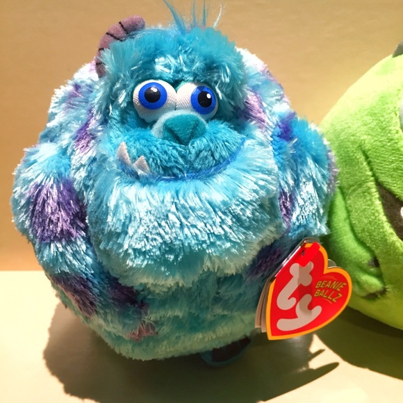 Disney | Other | Disney Monsters Inc Ty Beanie Ballz Sulley Mike | Poshmark