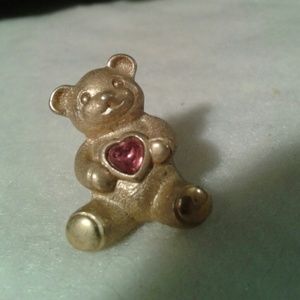 Avon | Jewelry | Avon Birthstone Teddy Bear Pin Gold Tone | Poshmark
