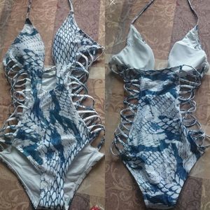 Boutique | Swim | Royal Python Monokini Brand New | Poshmark