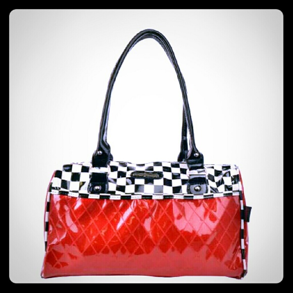 Voodoo Vixen | Bags | Voodoo Vixen Racing Checker And Red | Poshmark