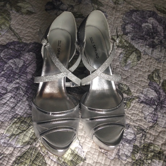 Call It Spring | Shoes | Silver Strap Heels | Poshmark