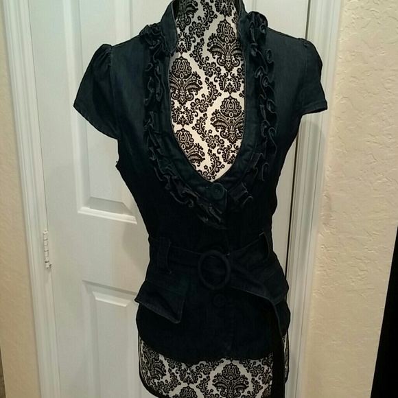 Jeans | Denim Ruffled Vest | Poshmark