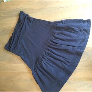 Express | Dresses | Strapless Dress Ruffle Bottom Navy | Poshmark