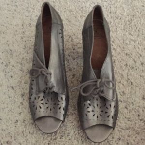 Lucky Brand | Shoes | Pewter Heeled Loafer Booties | Poshmark